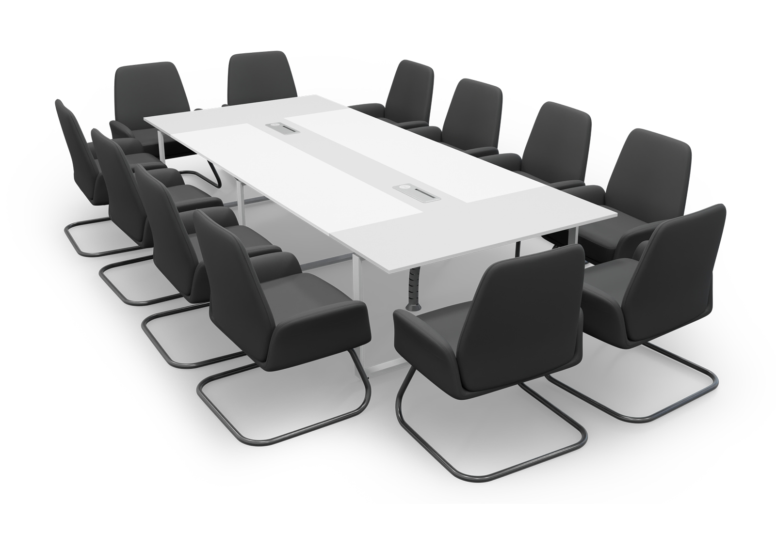 Conference table set ANJA360i with induction charging station in ...