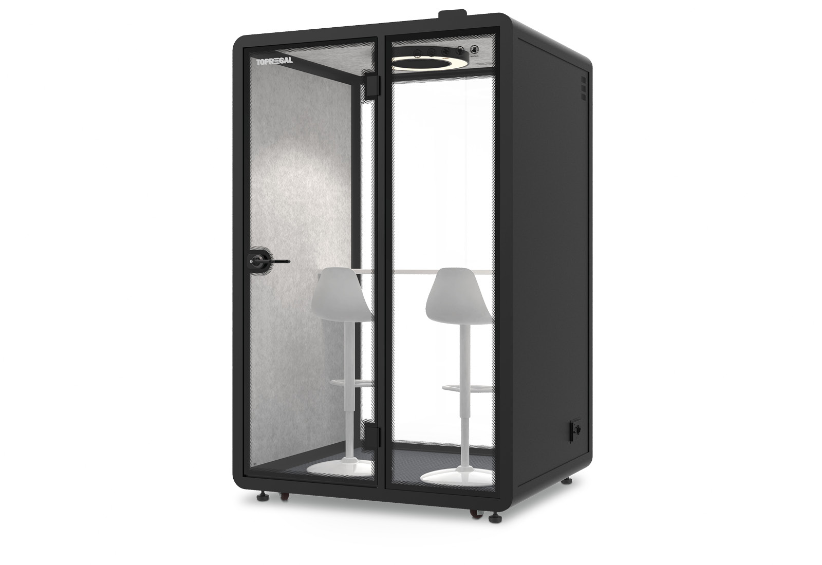Office telephone box / telephone booth LIA150 for 2 people, Black, 1. ...