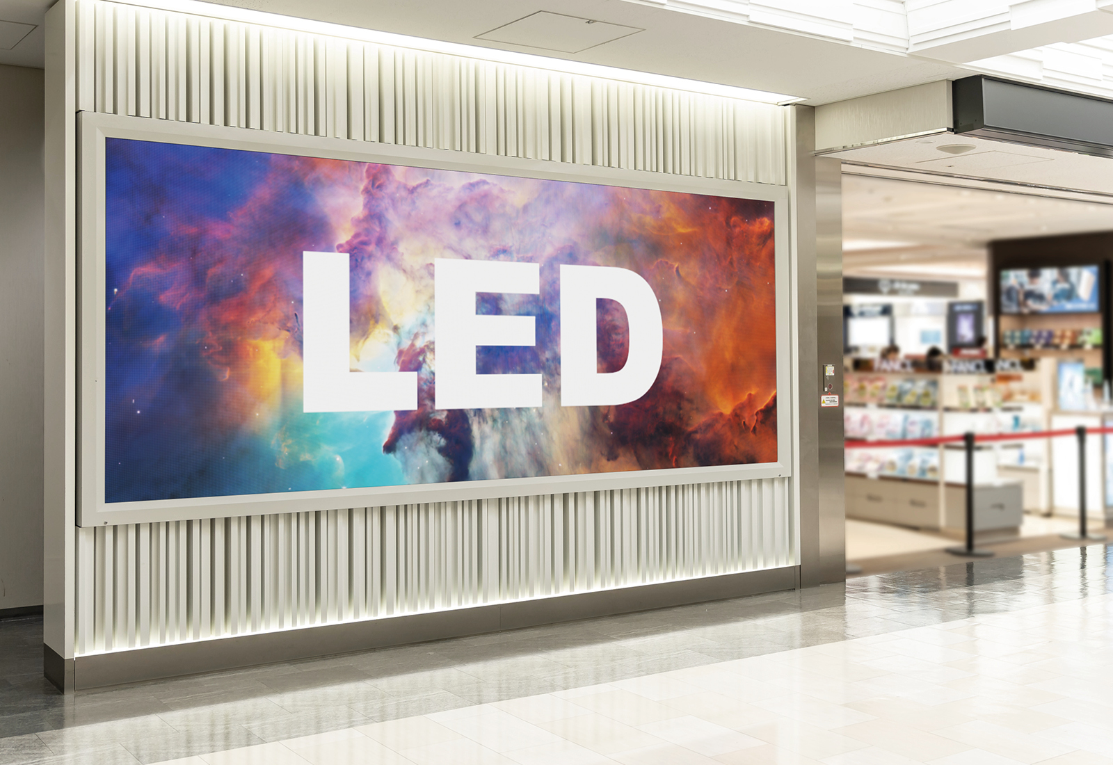 5 m x 2 m LED video wall DVW-LED50-3/CF with front access, TecMaschin