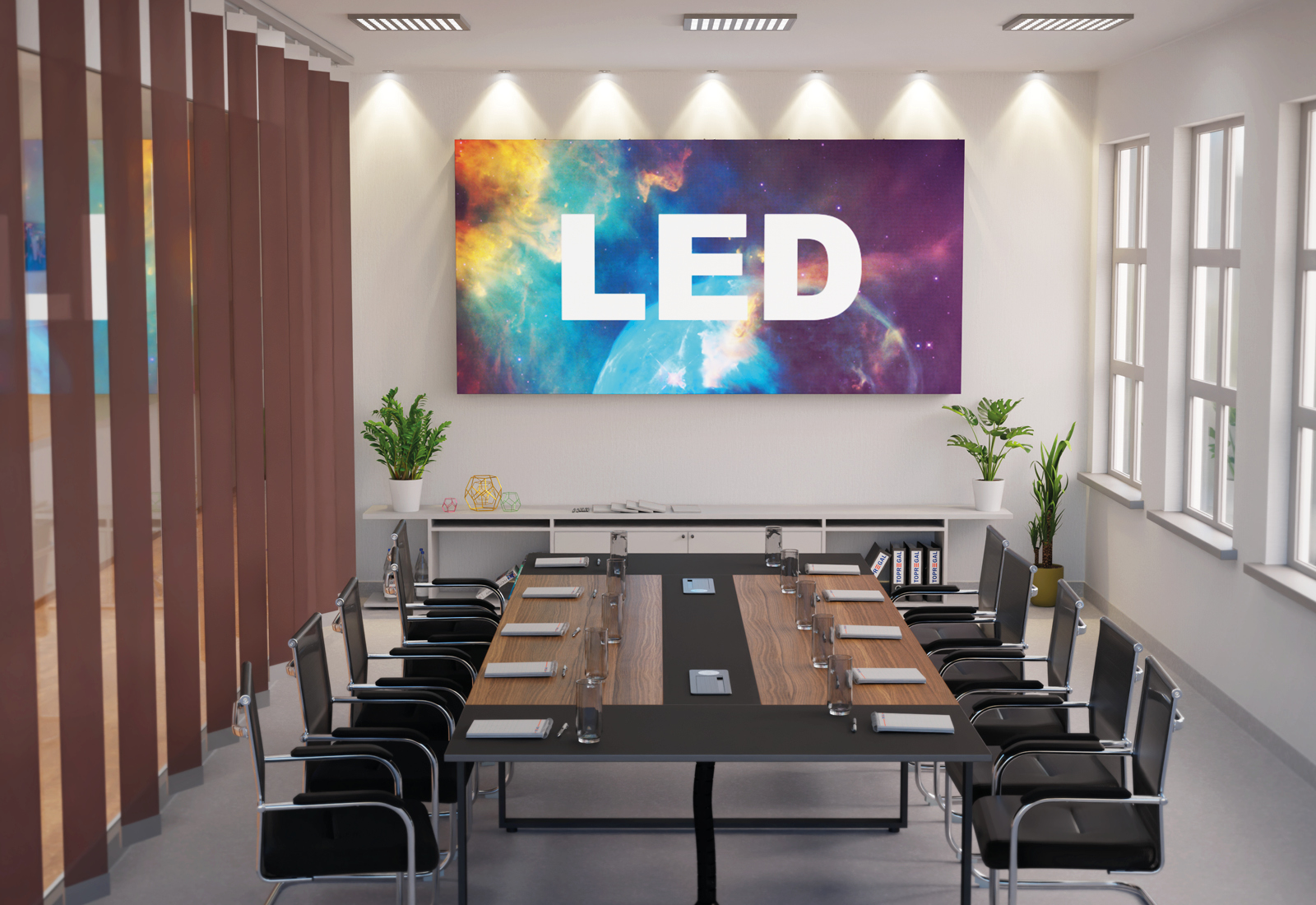3 m x 1,5 m LED video wall DVW-LED50-3/CF with front access, TecMaschin