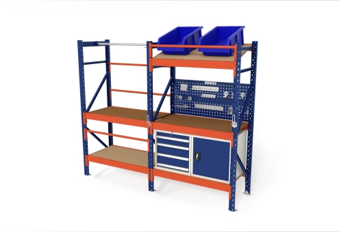 2,3 m packing table MFP1000 / 60 cm deep / 2 m high / 40 cm height ...