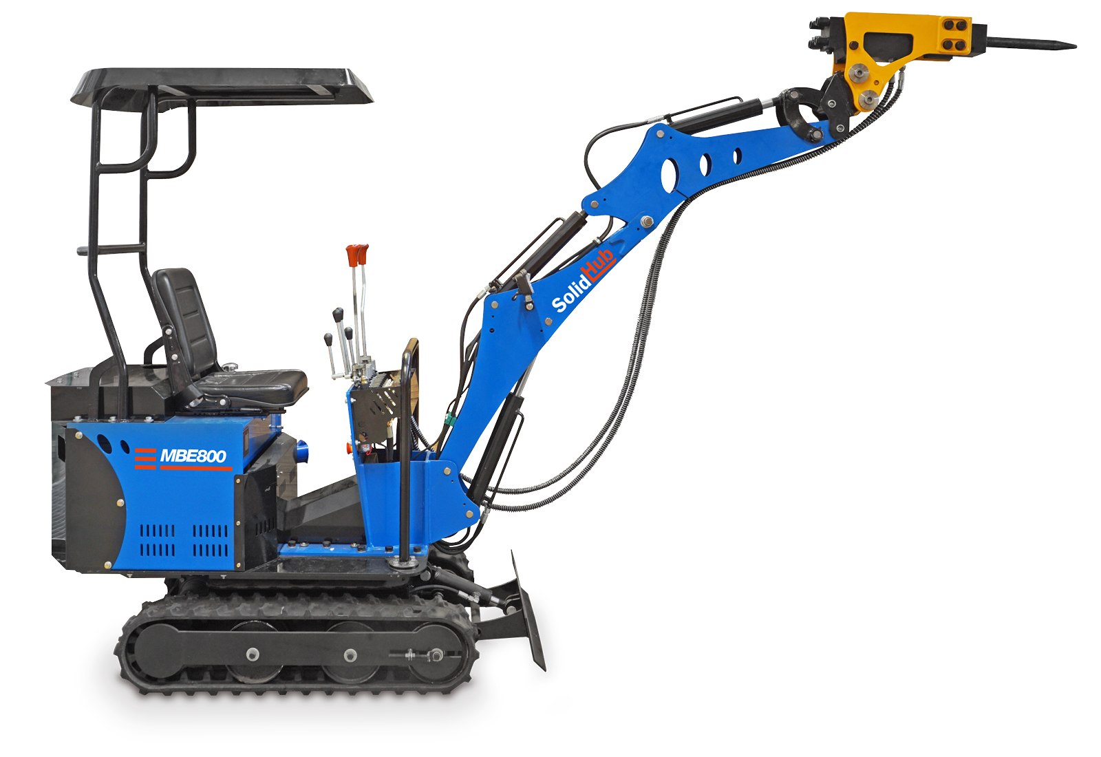 Hydraulikhammer MBH800 für Mini-Bagger MBE800, SolidHub