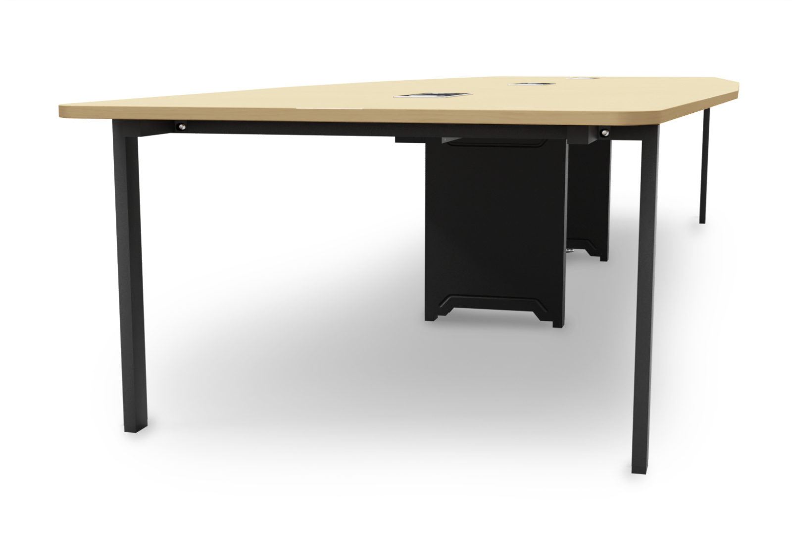 Conference table ELLA480i beige with induction charging station for 16 ...
