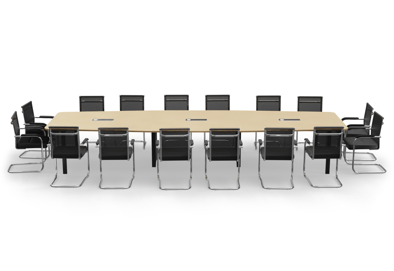 Conference table ELLA480i beige with induction charging station + 16 ...